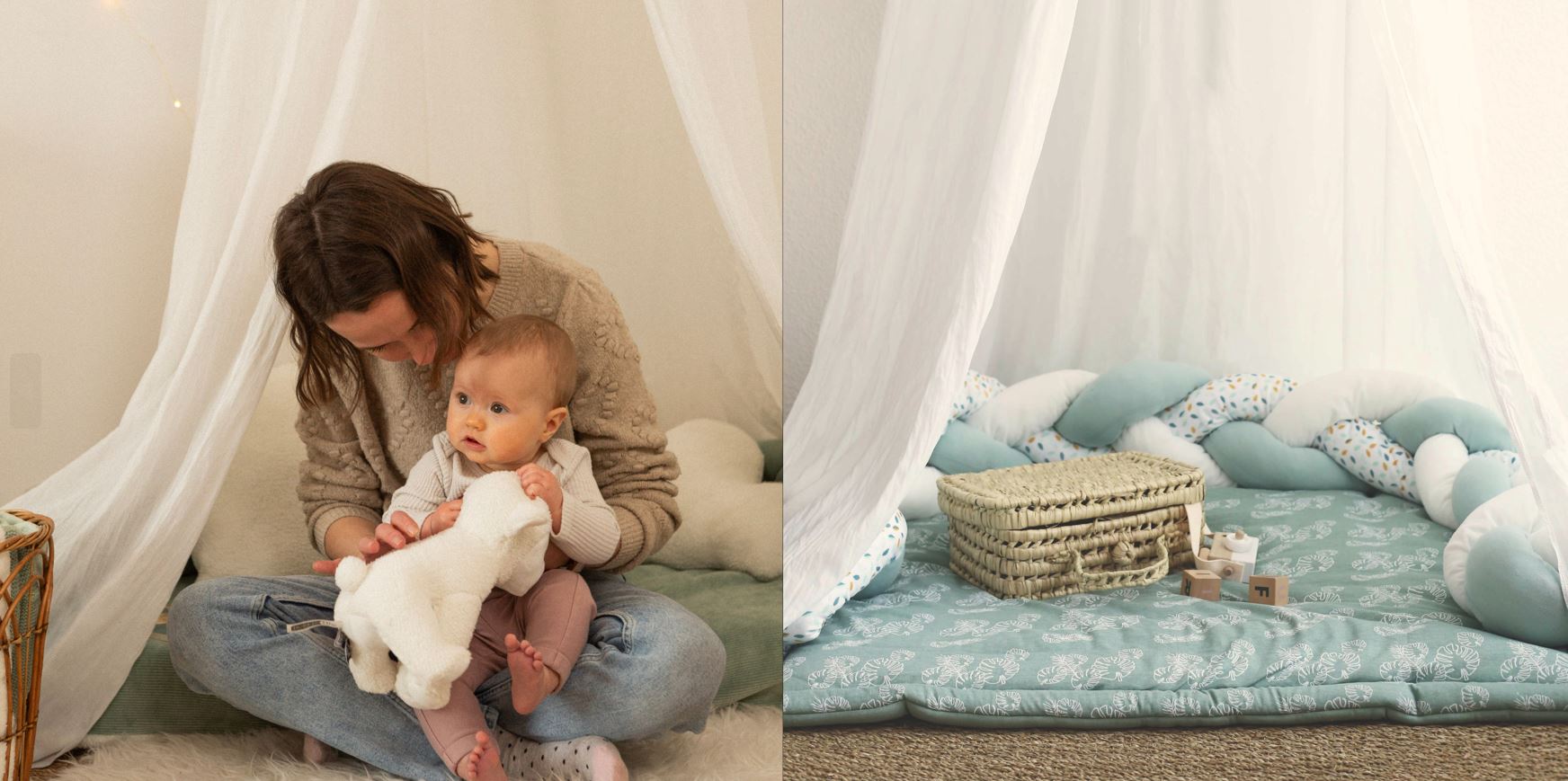 3 idées pour utiliser le ciel de lit bébé - Trois Kilos Sept
